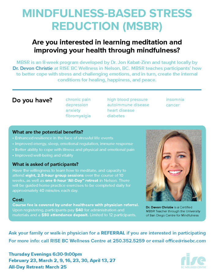 New Series of Mindfulness Based Stress Reduction Starting in February ...